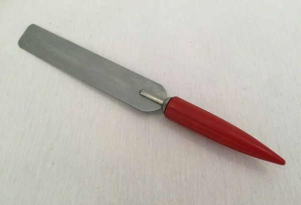 Androck Catalin Bakelite RED Bullet Handle Stainless Dessert Frosting ...