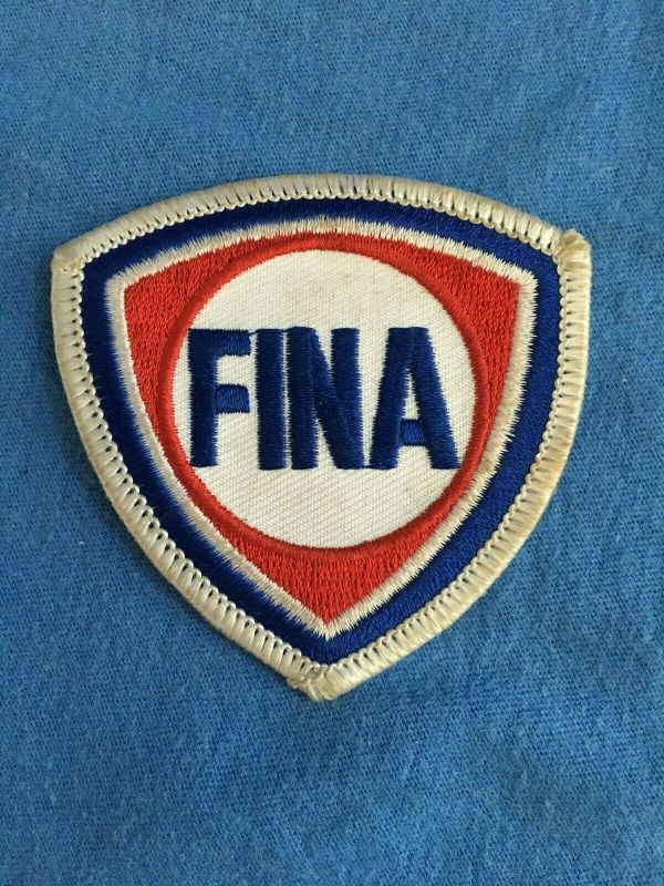 Vintage FINA Service Station Mechanic Uniform Patch Gasoline Petroleum ...