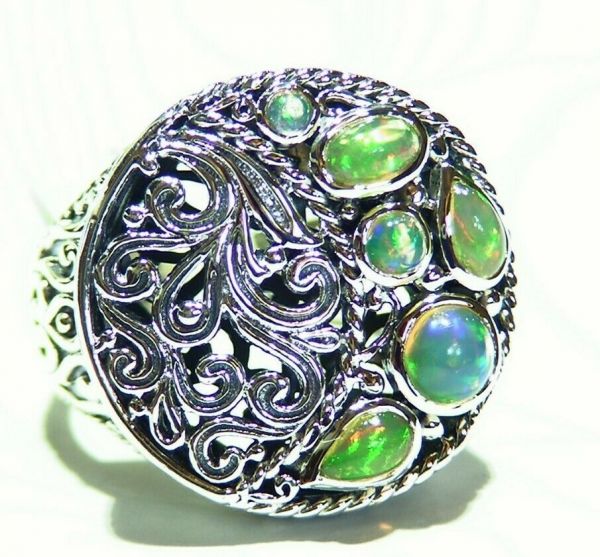 Samuel B Benham BJC Natural Stone 925 Sterling Silver Engagement Ring ...