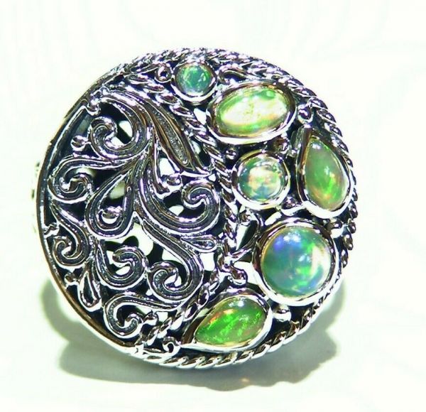 Samuel B Benham BJC Natural Stone 925 Sterling Silver Engagement Ring ...