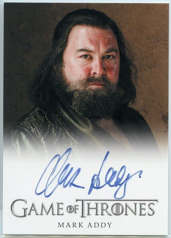 Game Of Thrones Season 1 Autograph Card FB - MARK ADDY As ROBERT ...