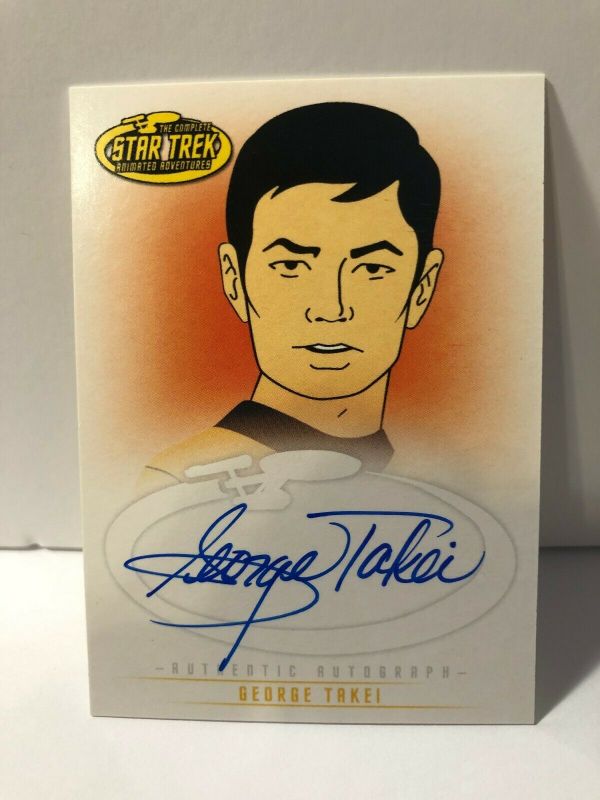 A3 GEORGE TAKEI STAR TREK ANIMATED SERIES AUTOGRAPH CARD RITTENHOUSE ...