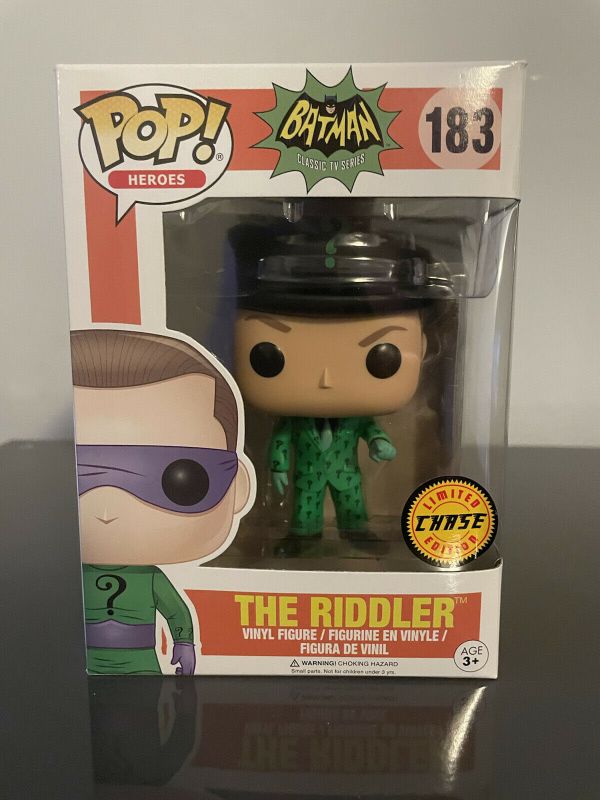 Funko Pop Heroes Batman Classic TV Series 183 The Riddler CHASE W ...