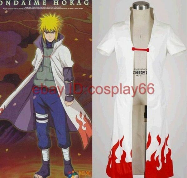 Japan Anime Naruto Yondaime Hokage Namikaze Minato Cosplay Costume Any ...