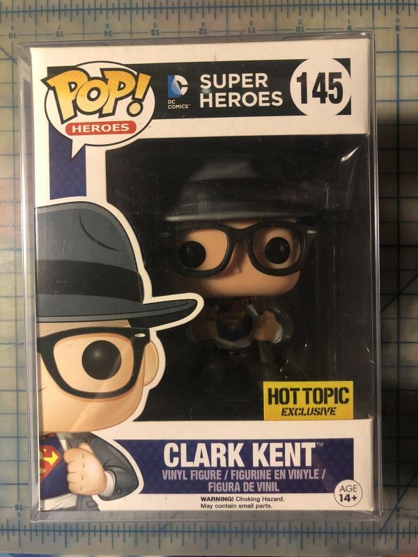 Funko Pop DC Heroes CLARK KENT 145 Hot Topic Exclusive W/ Protector ...