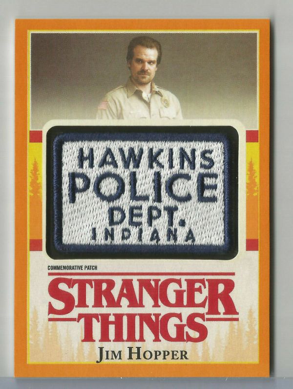2018 Topps Stranger Things Jim Hopper Hawkins Commemorative Patch ...