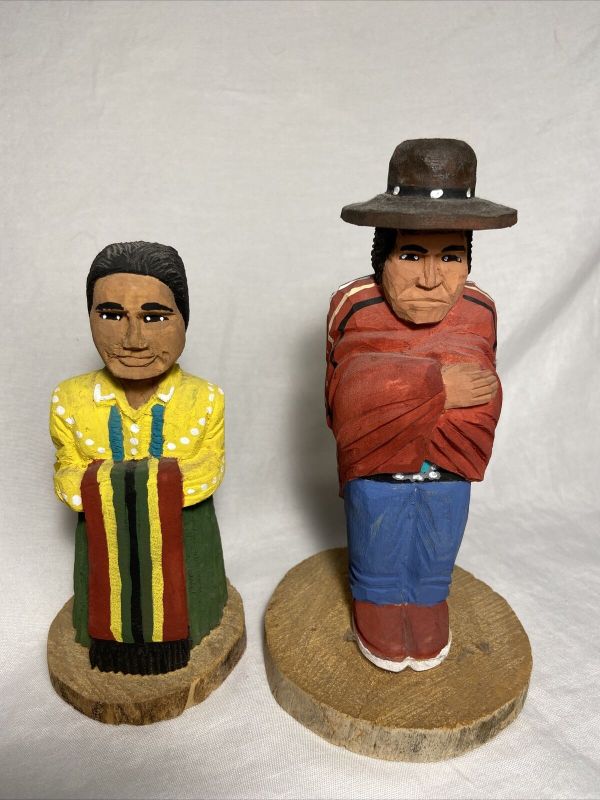 Rena & Harrison Juan Vintage Navajo Folk Art Hand Carved Wood Figurines ...
