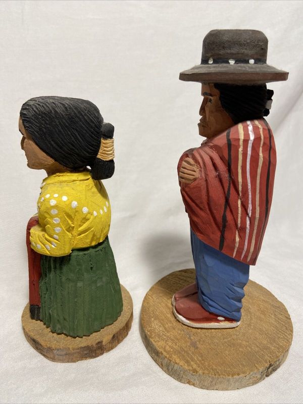 Rena & Harrison Juan Vintage Navajo Folk Art Hand Carved Wood Figurines ...