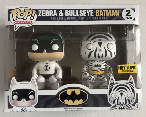Funko Pop Pop Heroes Zebra And Bullseye Batman 2 Pack Hot Topic ...
