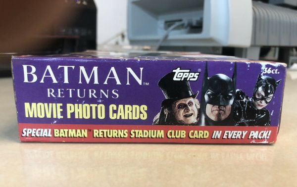 1991 Batman Returns Topps Movie Photo Cards Full Box Of 36 Poly Packs ...