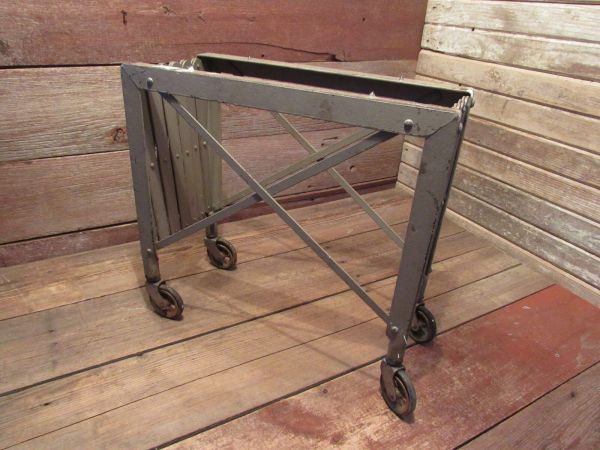 Vintage Funeral Expanding Church Truck Casket Cart Dolly Folding Coffin ...