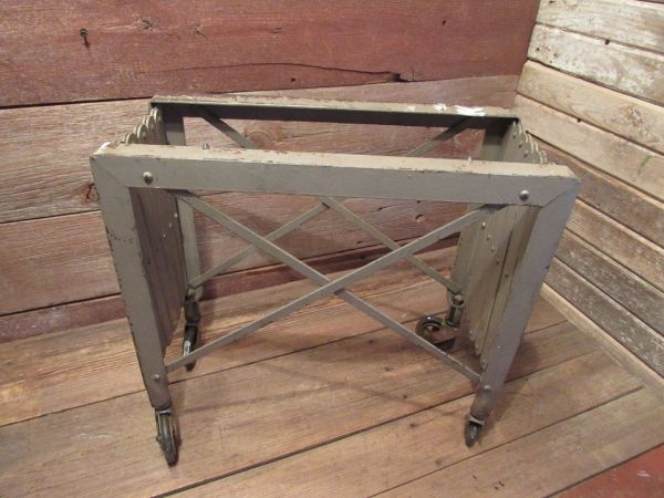 Vintage Funeral Expanding Church Truck Casket Cart Dolly Folding Coffin ...