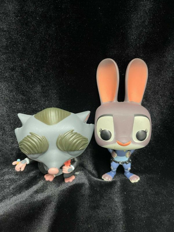 Funko Pop Zootopia Judy Hopps 189 And Mr. Big 188 Disney Loose Vinyl ...