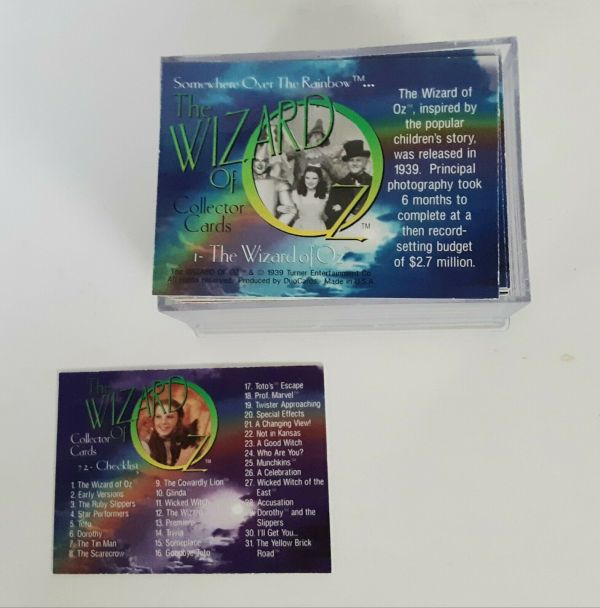 Wizard Of Oz By Duocards Trading Base Card Set 72 Cards 1996 In ...