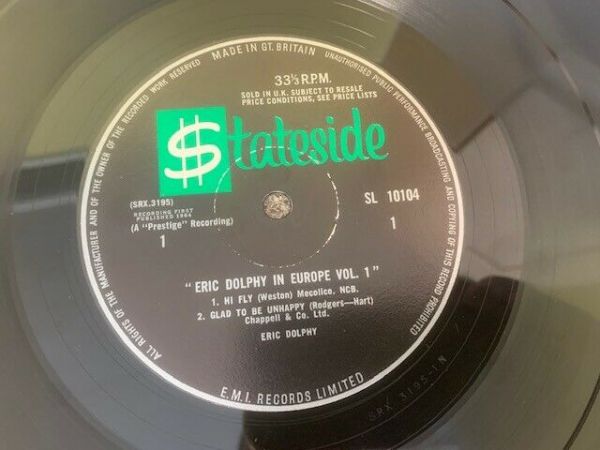 Eric Dolphy In Europe Vol 1 Stunning Rare Stateside UK LP | #55153642