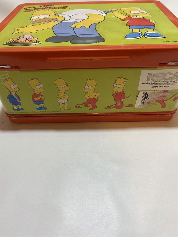 2000 NECA The Simpsons Embossed Metal LUNCHBOX With Metal/Plastic ...