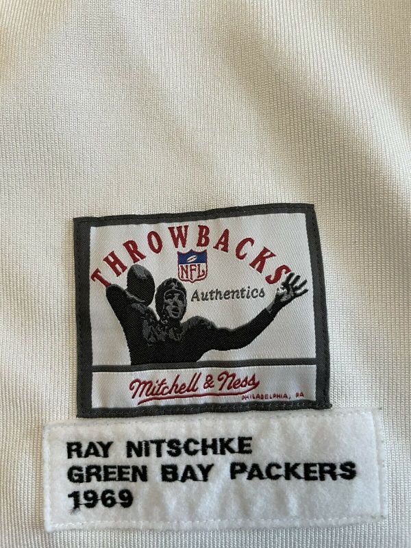 VERY RARE Authentic Mitchell And Ness Ray Nitschke 66 Green Bay Packers ...
