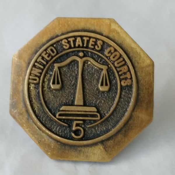United States Courts 5 Year Service Award Lapel Pin Octagon Shaped ...