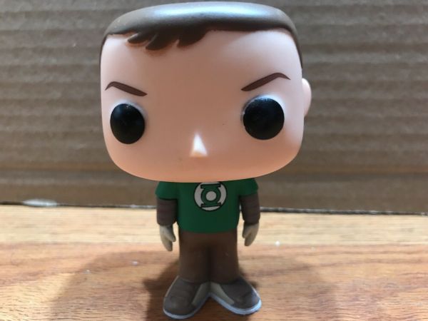 Funko Pop Sheldon Cooper 11 Big Bang Theory Green Lantern Loose Figure ...