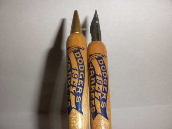 RARE 1947 NY YANKEES BROOKLYN DODGERS WORLD SERIES PEN PENCIL BASEBALL ...