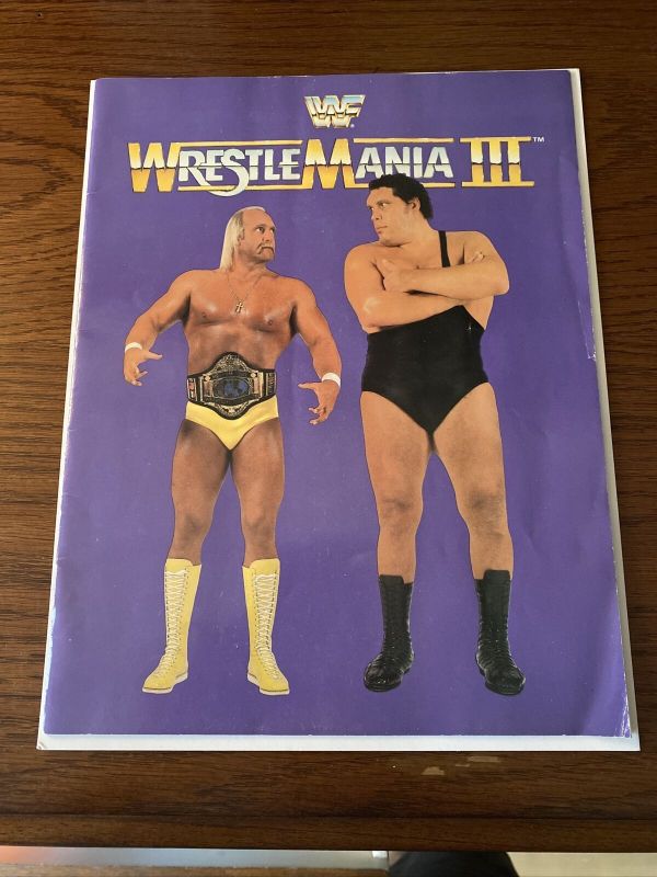 1987 WWF Wrestlemania 3 III Official Program HULK HOGAN Vs ANDRE The ...