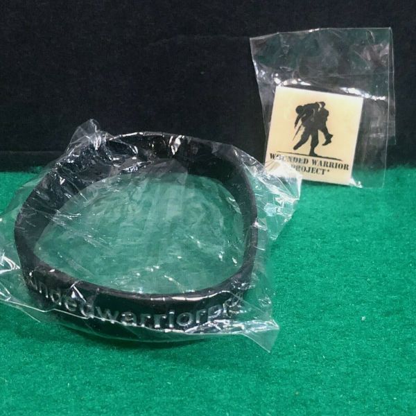 Wounded Warrior Project Lapel Hat Pin And Courage Rubber Bracelet In ...