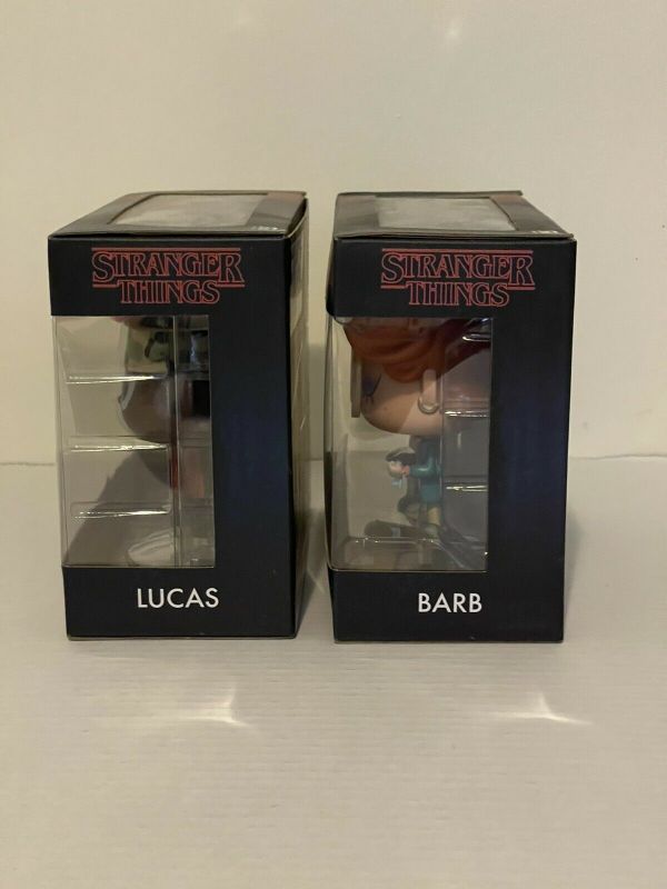 Funko Vynl Stranger Things Eleven & Barb And Dustin & Lucas 2 Pack ...