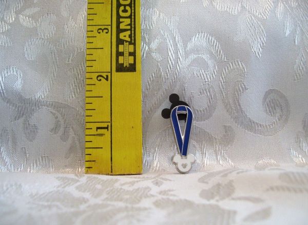 WALT DISNEY HIDDEN MICKEY BLUE LANYARD COLORECTAL CANCER AWARENESS ...
