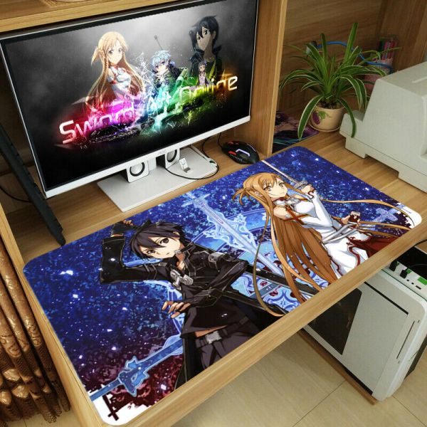Sword Art Online Asuna Yuuki Kirito Anime Huge Mouse Pad Mat Laptop ...