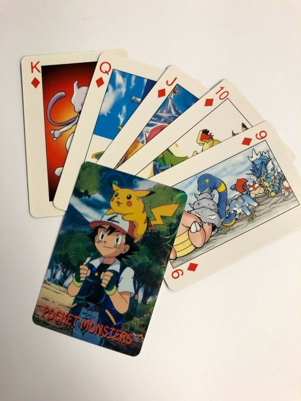 1999 Pocket Monsters Complete Playing Card Deck With Pokemon On Cards ...