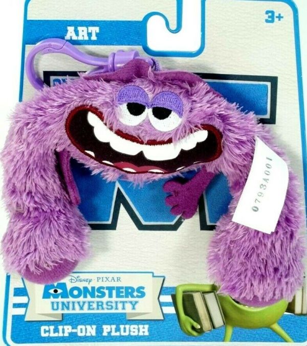 Disney Pixar Monsters Art Plush Clip On Key Chain Keychain RARE Kids ...