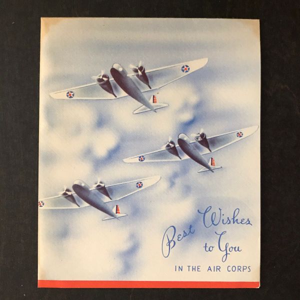 BOMBERS PLANES. HAPPY LANDINGS VINTAGE WWII AIR CORPS GOOD LUCK ...