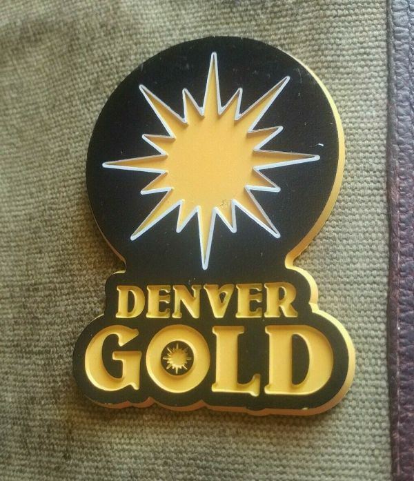 USFL Vintage Denver Gold Standing Board Football Fridge Rubber Magnet ...