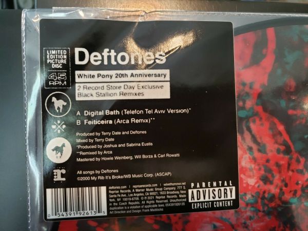 Deftones Digital Bath 2021 RSD Record Store Day Exclusive Picture Disc ...