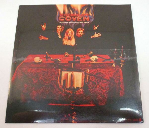 COVEN WITCHCRAFT DESTROYS MINDS REAPS SOULS FIRE& BRIMSTONE COLORED ...