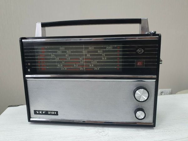 VEF 201 Portable Radio LW, MW, 5 SW 1969 Year USSR Soviet Latvia ...