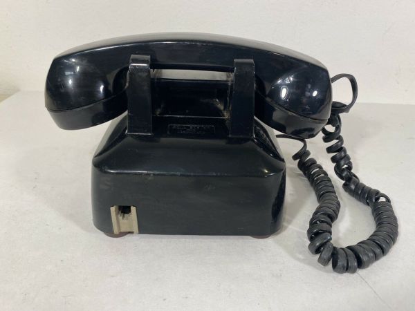 Vintage Rotary Dial Desk Telephone Western Electric Black | #55332724