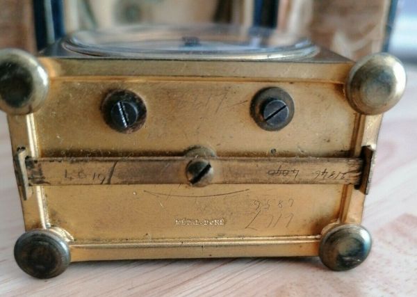 Antique Swiss Made Zenith Watch Co Travel Alarm Clock Metal Dore ...