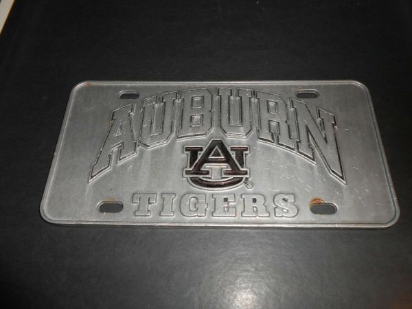 AUBURN UNIVERSITY Tigers Pewter Car License Plate Car Truck Tag War ...