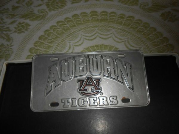 AUBURN UNIVERSITY Tigers Pewter Car License Plate Car Truck Tag War ...