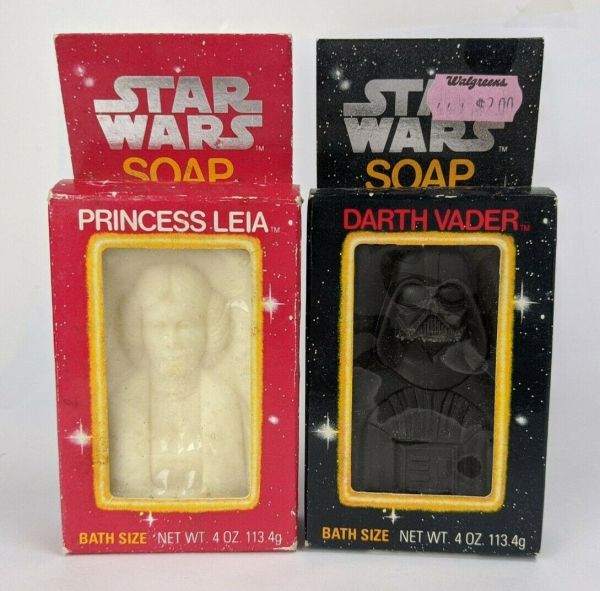 1981 Star Wars Bath Soap LucasFilm & Omni Cosmetics Corp Leia & Darth ...