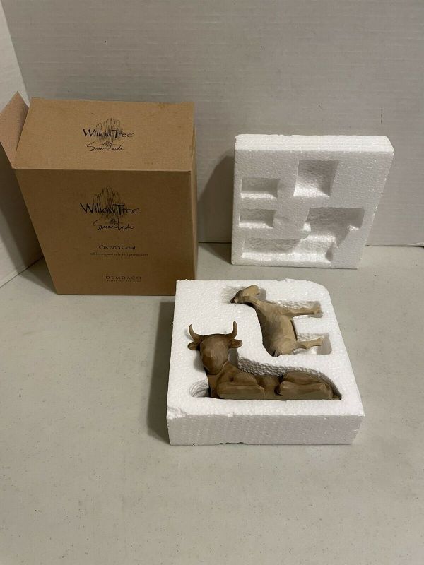 Willow Tree Ox And Goat 26180 Nativity 2 Piece Set Orig Box DEMDACO ...