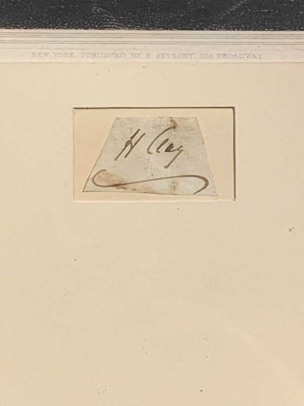 HENRY CLAY AUTOGRAPH Engraving Secretary Of State US Politician Signed ...