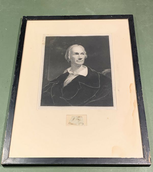 HENRY CLAY AUTOGRAPH Engraving Secretary Of State US Politician Signed ...