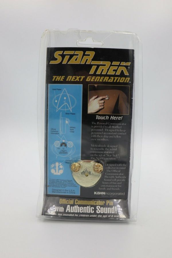 STAR TREK NEXT GENERATION Official Communicator Pin W Sound Package ...