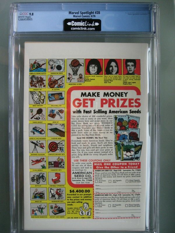 Marvel Spotlight 28 30 Cent Price Variant CGC 9. 8 WP 1st Solo Moon ...