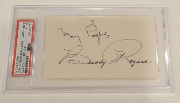 Mary Pickford Buddy Rogers Signed PSA DNA Autograph Auto Actor Actress ...