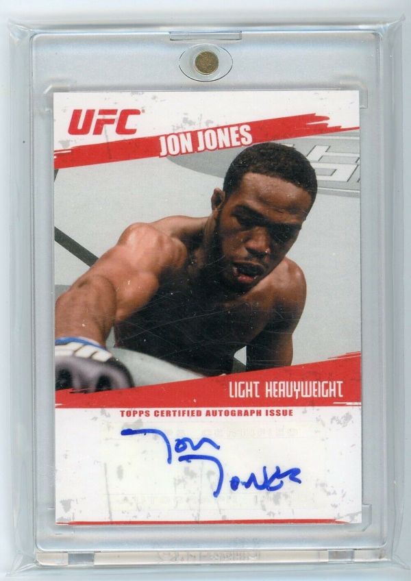 2009 TOPPS ROUND 2 JON BONES JONES RC ROOKIE 1st BOLD AUTO AUTOGRAPH ...