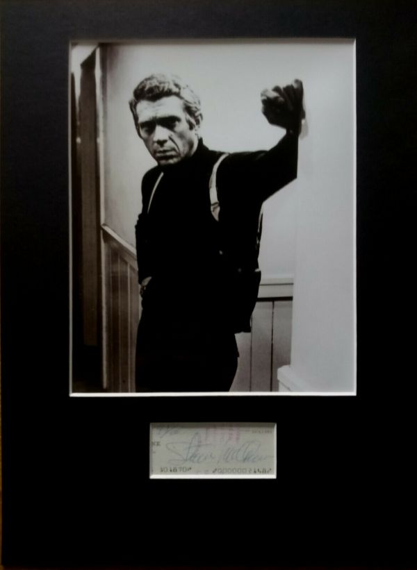 STEVE MCQUEEN Signed Autograph PHOTO DISPLAY BULLITT | #55740167