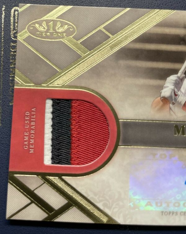 2021 Topps Tier One Mike Trout Jo Adell RC Dual Patch AUTO Booklet 02/ ...